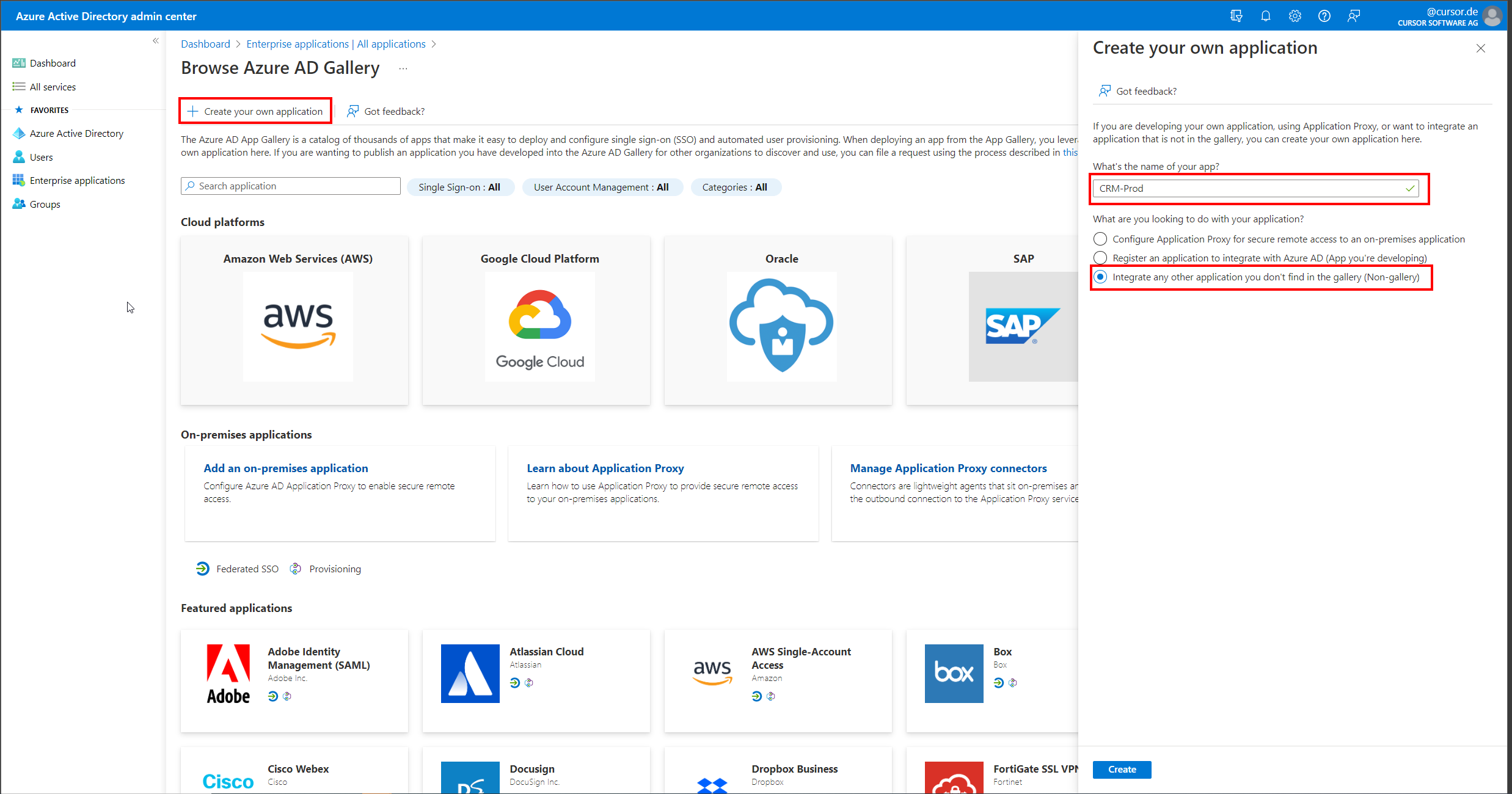 SAML 2.0 mit Microsoft Azure Active Directory