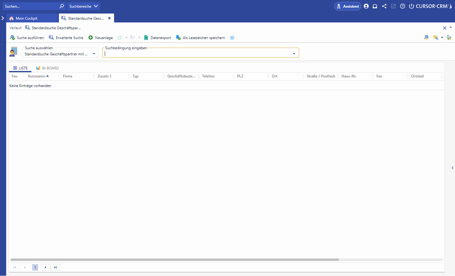 Suchen im Web Client